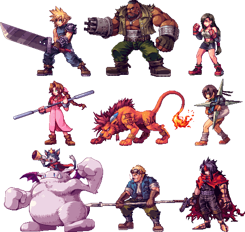 超棒的 2D Sprites ！ FFVII 和 Monster Hunter 都有！ - Wanuxi