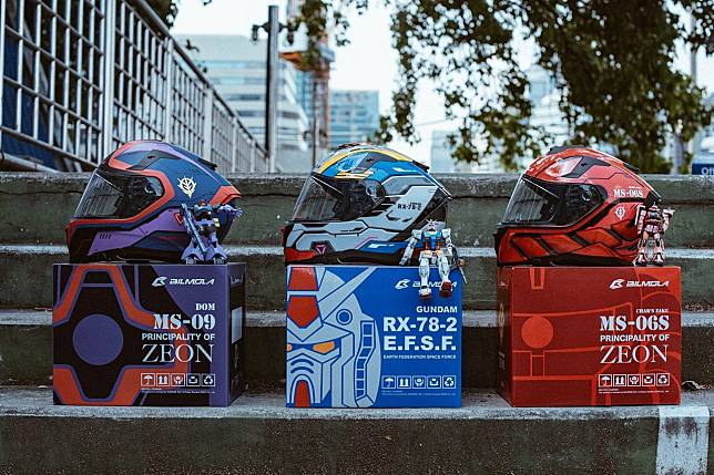 泰国知名安全帽品牌Bilmora与《Gundam》联名合作，推出三款时髦的限量全罩式安全帽！ - Wanuxi