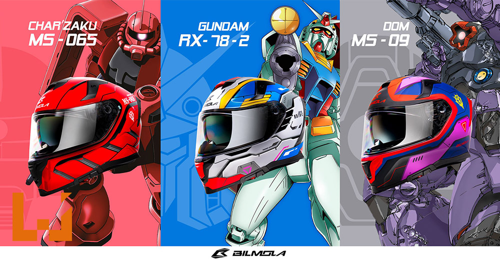 泰国知名安全帽品牌Bilmora与《Gundam》联名合作，推出三款时髦的限量全罩式安全帽！ - Wanuxi
