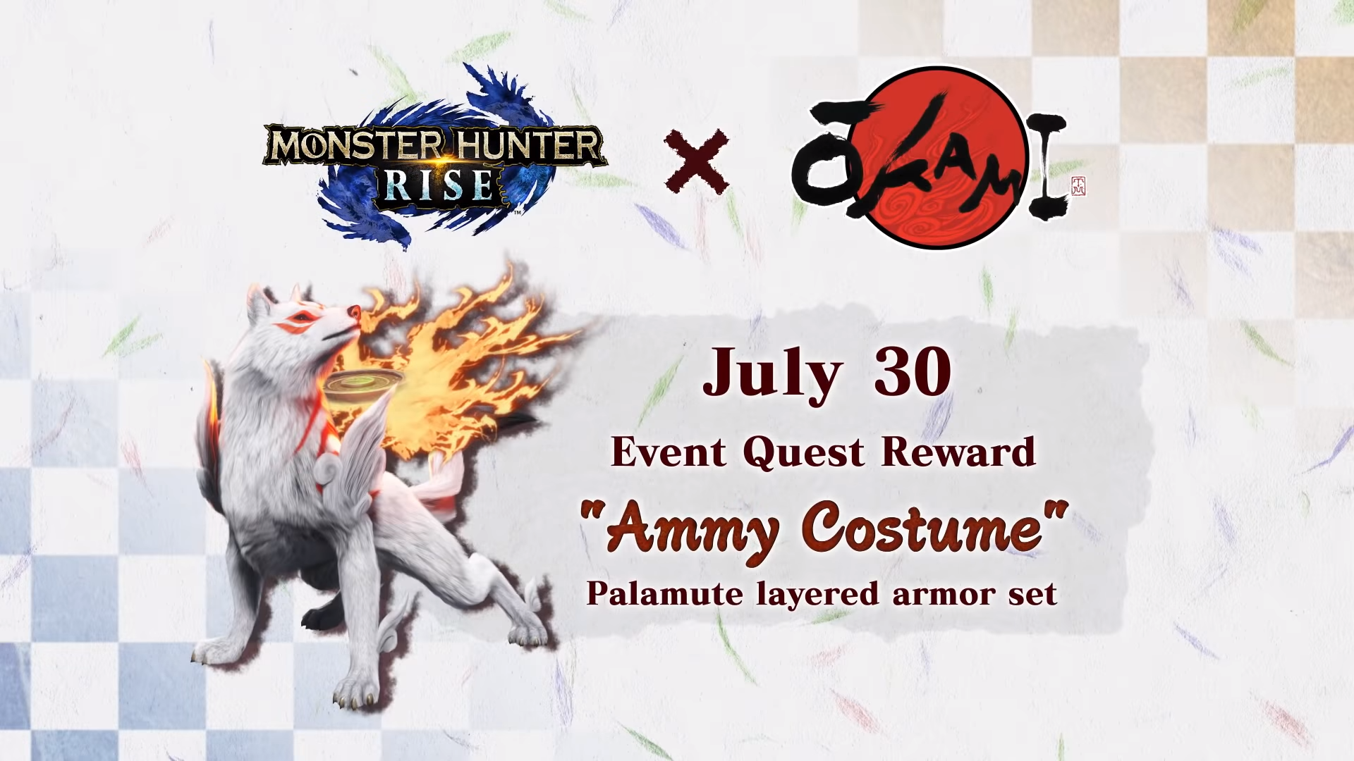 《Monster Hunter Rise》x《Okami》联动！「天照」即将登场！ - Wanuxi